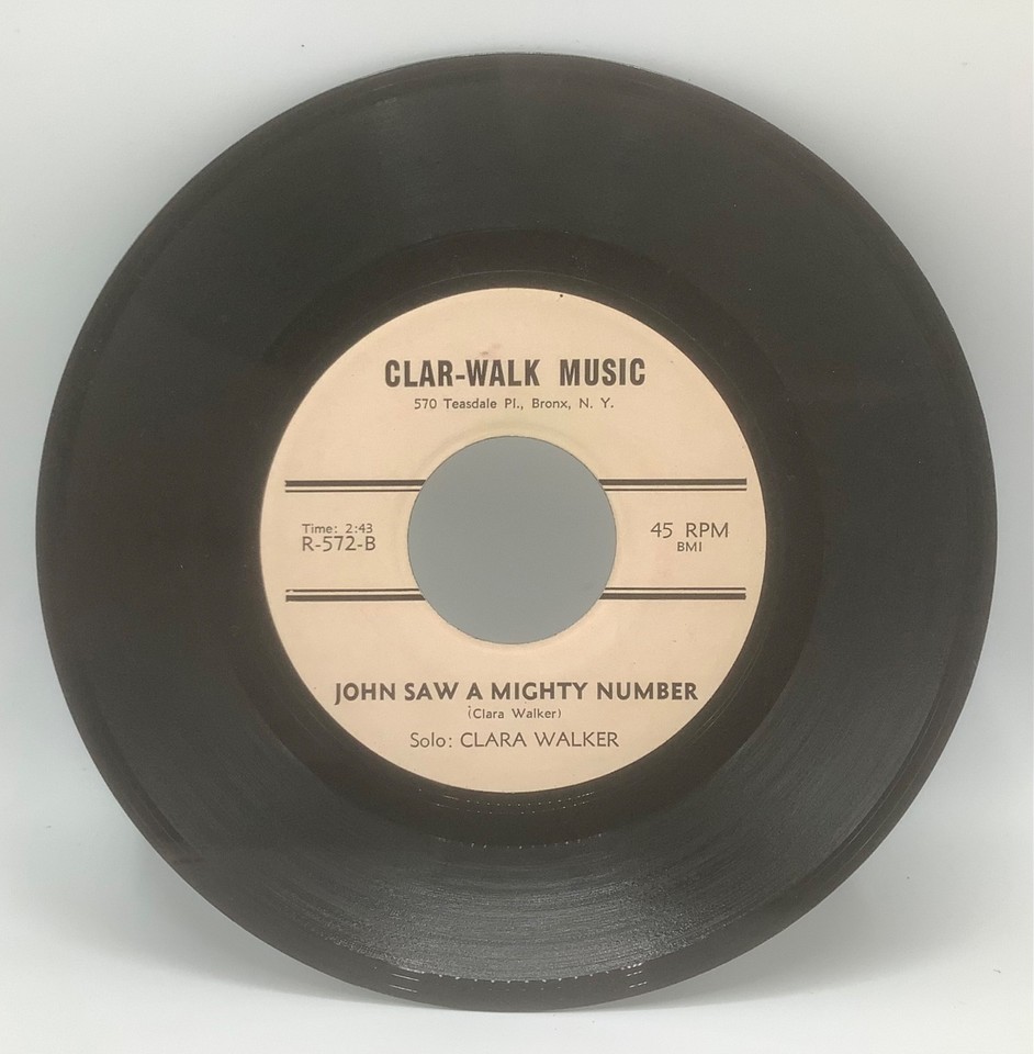 Clara Walker-Don’t Give Up/John Saw A Mighty Number -7" 45rpm-Gospel ...