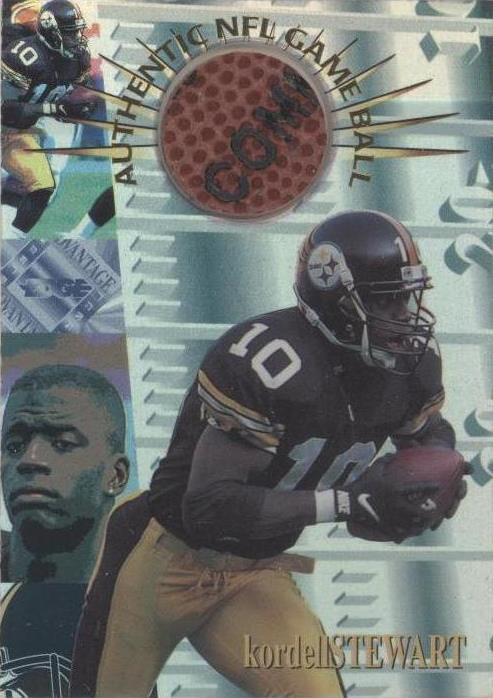 1996 Collector's Edge Advantage - Authentic Game Ball Kordell Stewart # ...