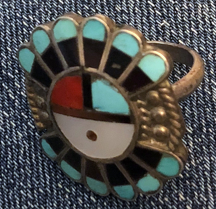 Zuni Roger Lela Cellicion Set Bracelet Pin Pendant Ring Mosaic Inlay ...