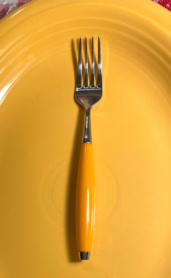 Fiesta Flatware Round Handle SM FORKS: Scarlet Tangerine Peacock ...