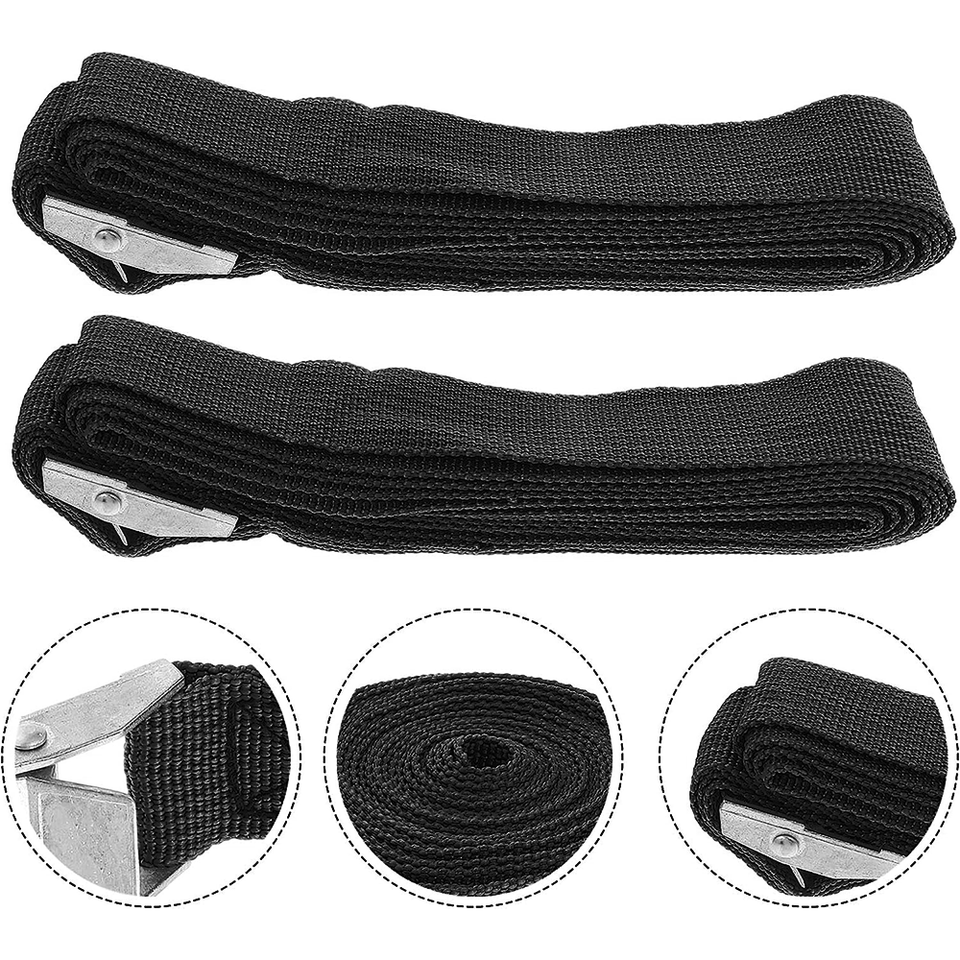 6 x 2.5M Heavy Duty Ratchet Tie Down Straps Car Roof Rack Belts Quick ...