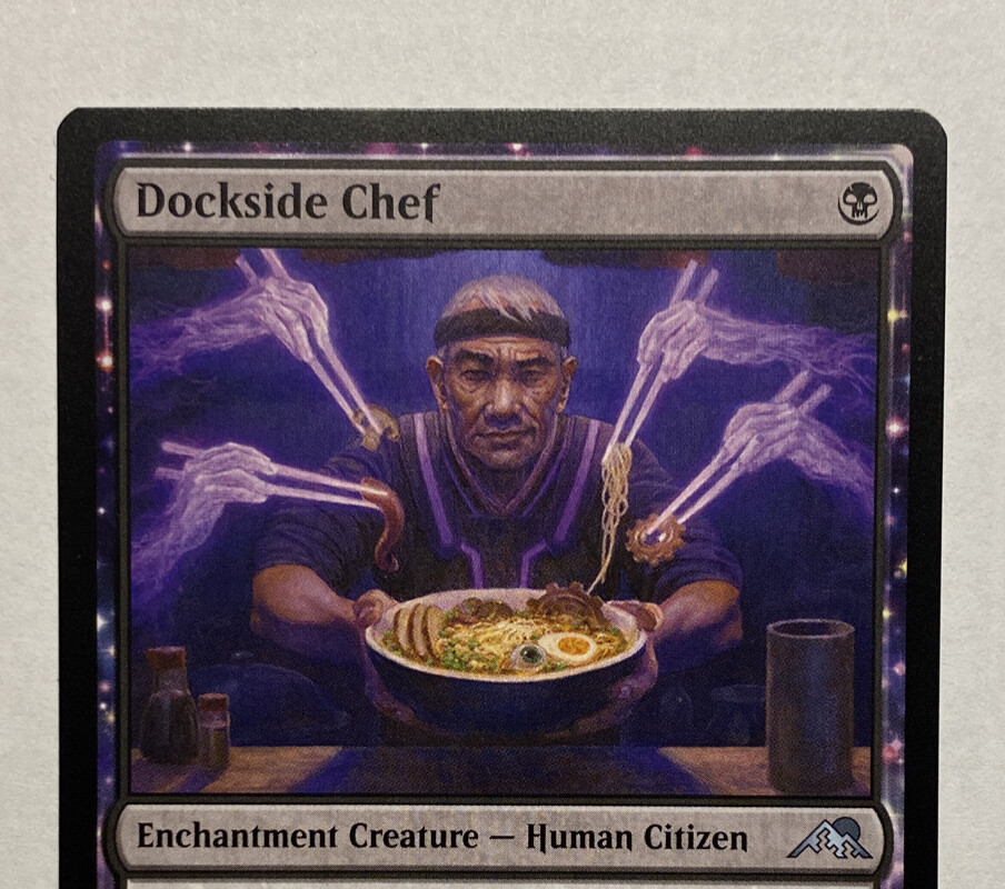 DOCKSIDE CHEF NEON DYNASTY MTG ENCHANTMENT CREATURE BLACK UNCOMMON - NM ...