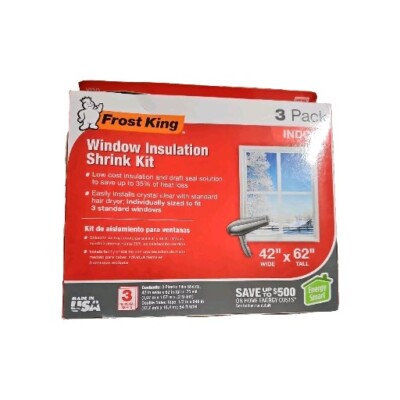 Frost King Window Winterizing Insulation Shrink Kit 42in x 62in | eBay