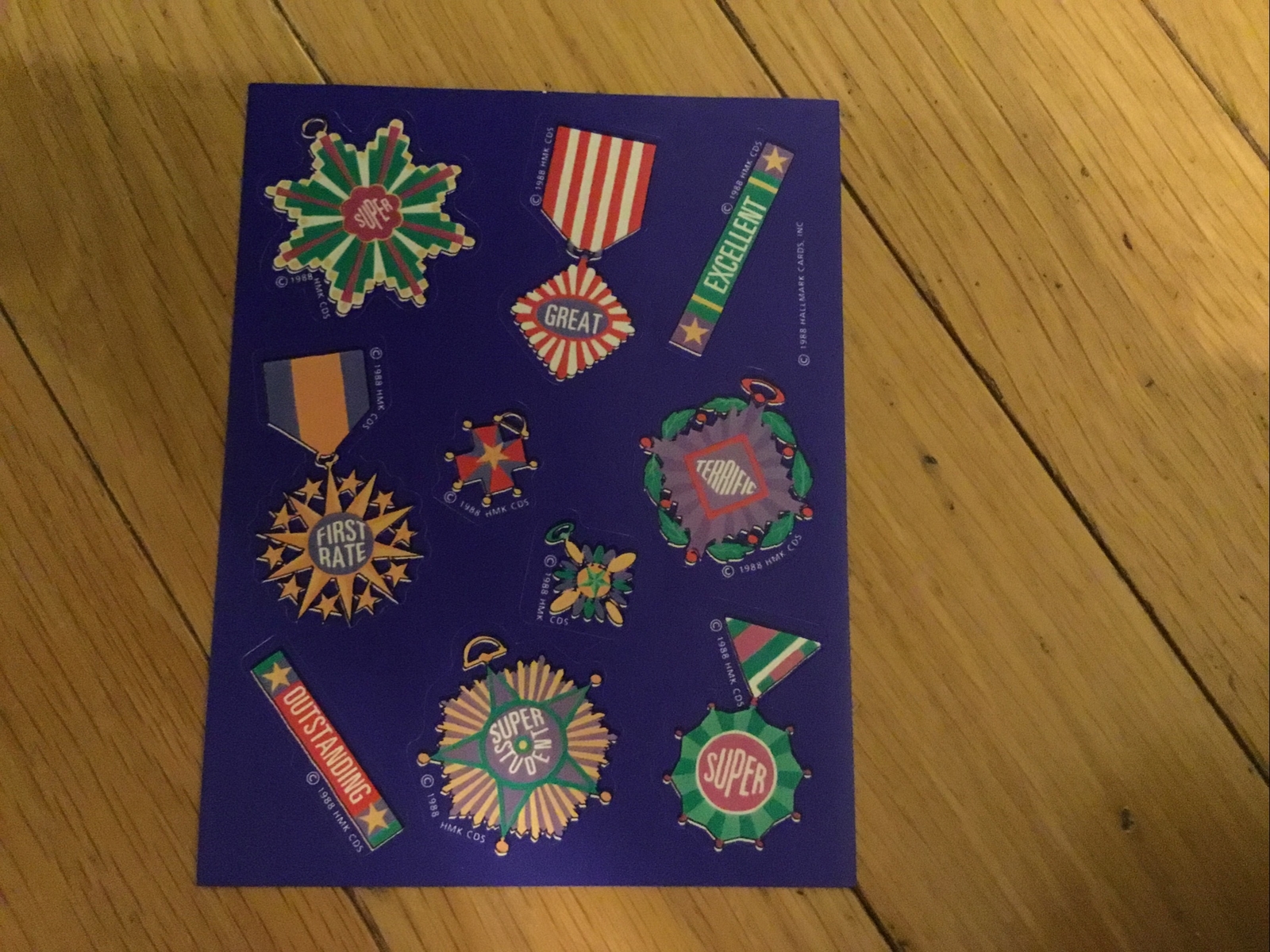 Vintage Hallmark Sticker Sheet Awards Positive Reinforcement | eBay