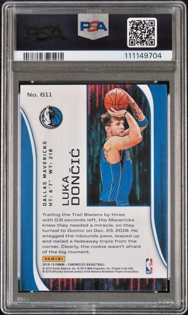 Z606 2018-19 Panini Chronicles - Rookies and Stars Luka Dončić #611 (RC ...