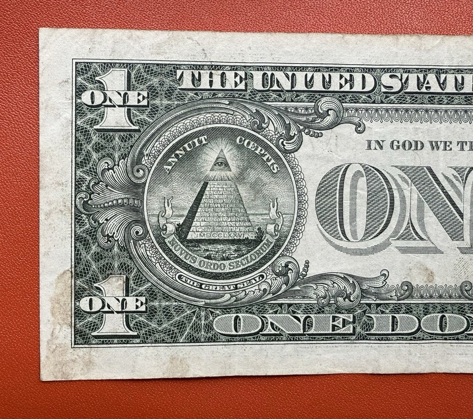 Near Solid Seven In A Row 7’s Fancy Serial Number $1 Dollar Bill Note ...