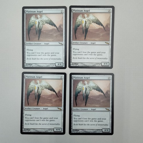 🪄🚨MTG Set Of 4 Platinum Angel #228 Mirrodin 2003 MAGIC THE GATHERING📸 ...