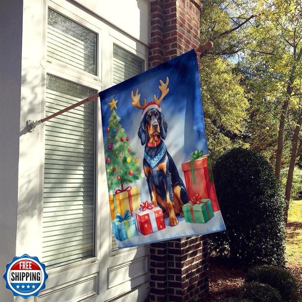 Caroline's Treasures Gordon Setter Christmas Reindeer House Flag | eBay
