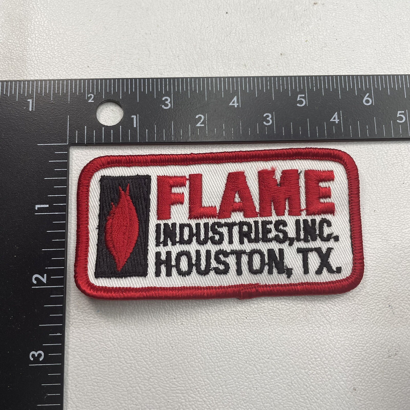 Vtg HOUSTON TEXAS FLAME INDUSTRIES INC. Advertising Patch C285 | eBay