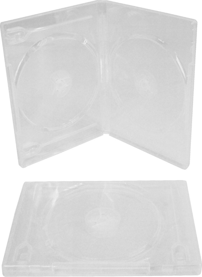 (25) Super Clear 14mm 2 Disc Capacity PREMIUM DVD Cases Boxes Disk # ...