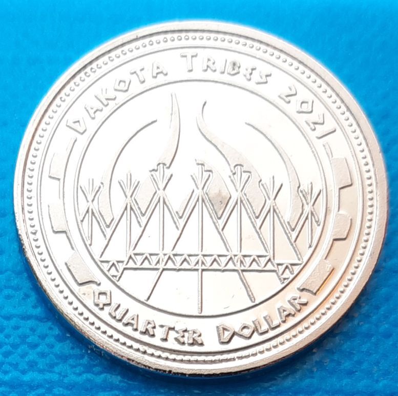 Dakota Indian Tribe 25 cents 2021 UNC Tepee USA quarter Native American ...