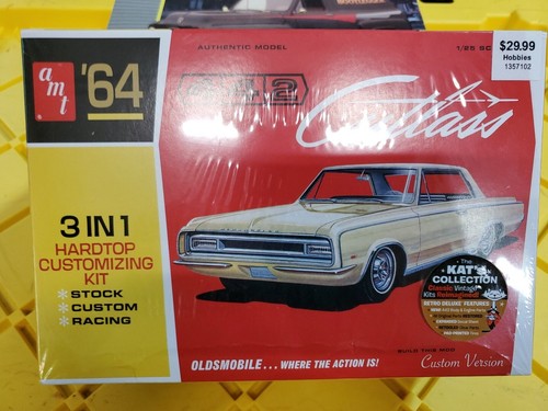 1/25 Scale '64 Oldsmobile Cutlass 442. 3 In 1 Model Kit Sealed | eBay