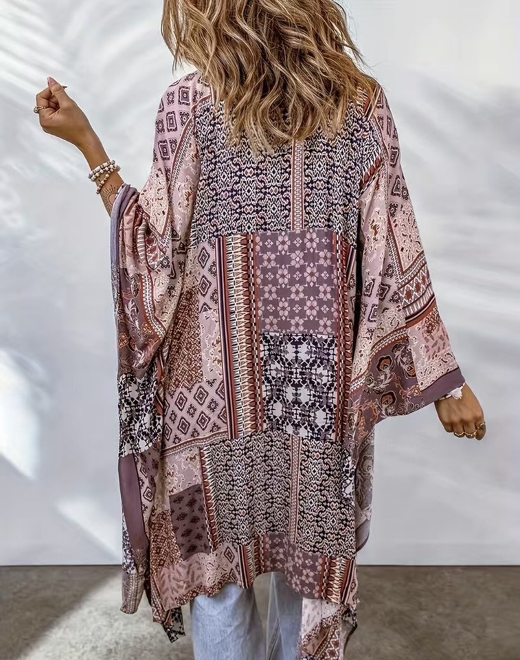 NEW O/S Kimono Wrap Cover Up Floaty & Beautiful Boho NWT | eBay