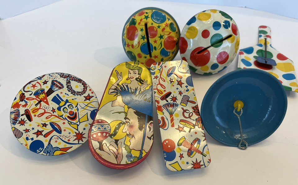 Vintage Tin Metal Noise Makers New Years Eve Toys Party Favors ...