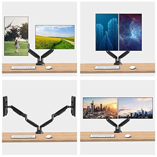 Dual Monitor Mount for 2 Max 35 inch Ultrawide Screen, Hold 6.6-30.9lbs ...