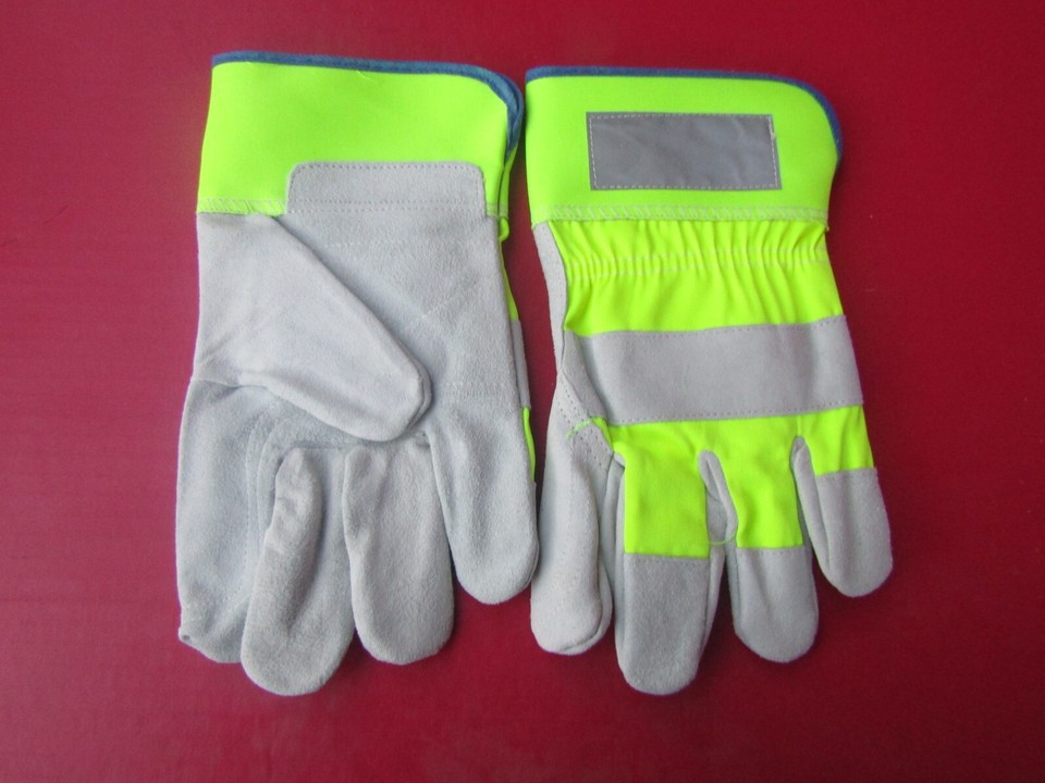 WORK GLOVES BULLSHARK X-Large Reflective Yellow Safety 5 Pair NEW PPE ...