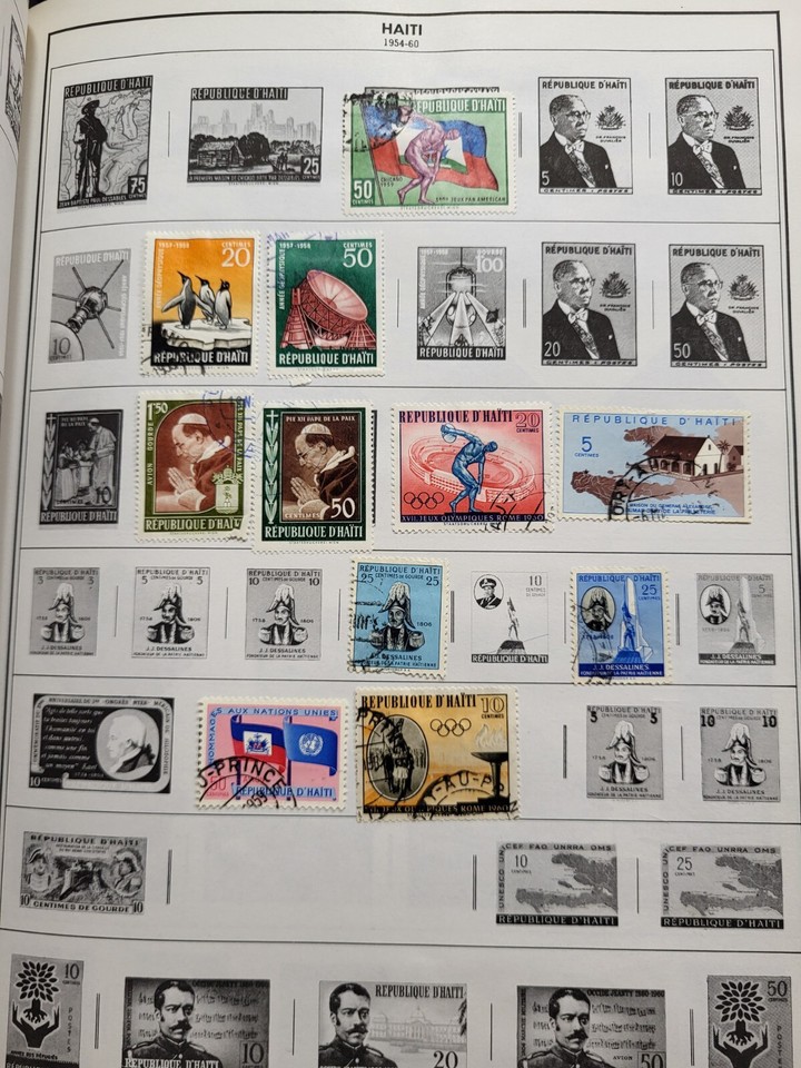 Worldwide Stamp Collection In Huge HE Harris Citation Stamp Album Book ...