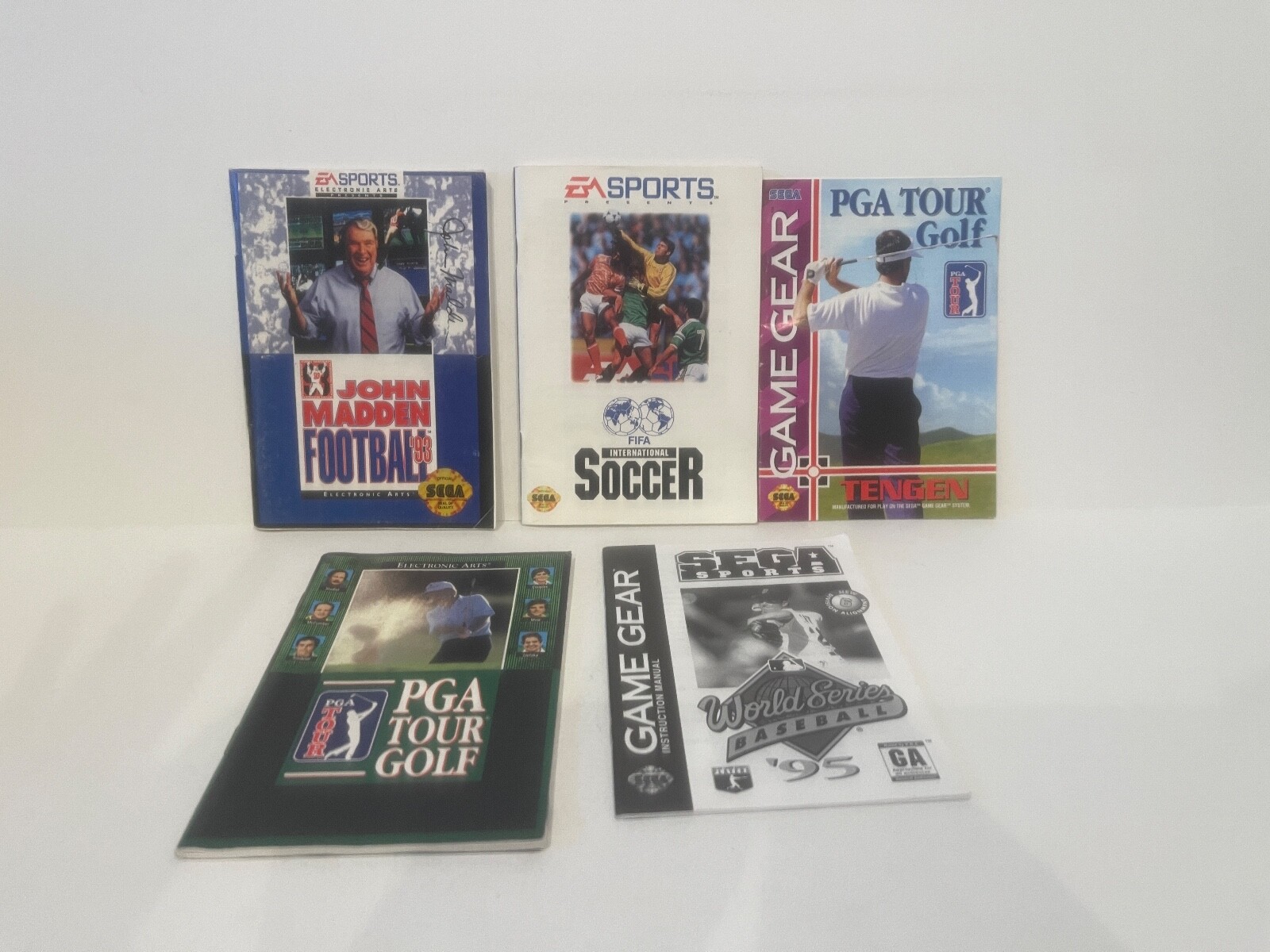 Sega Genesis Game Gear Manual Lot Madden NFL Soccer PGA | eBay