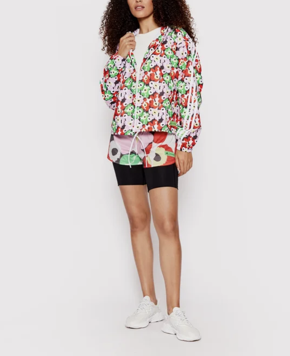 Adidas x Marimekko White Multicolor Long Sleeve Windbreaker Adidas x Marimekko White Multicolor Long Sleeve Windbreaker