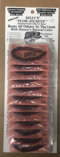 Kelly's Plow Jockey plastic worm *NEW* Red Swamp Berry *card of 12 | eBay