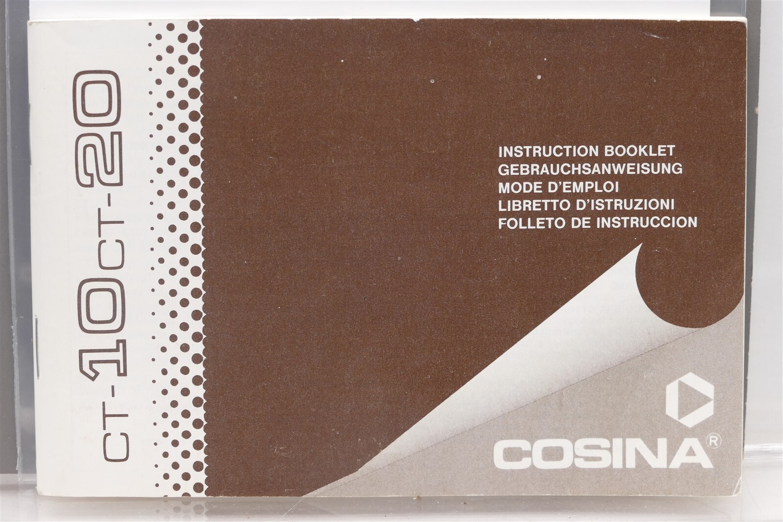 Cosina CT-10 CT-20 Original Manual In English, German, French, Italian ...