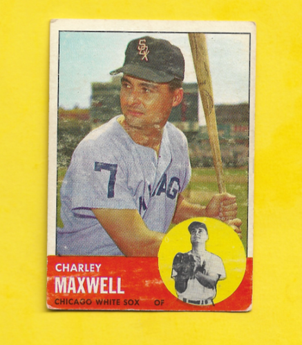 1963 Topps Charley Maxwell #86 Chicago White Sox G/VG FREE SHIPPING | eBay