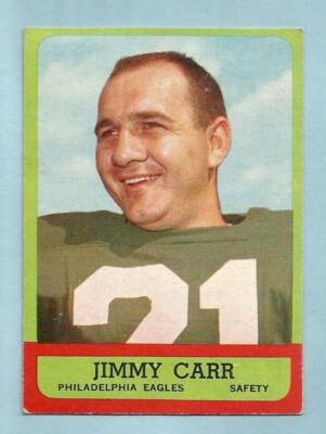 1963 Topps Football Jimmy Carr #120 Philadelphia Eagles Morris Harvey ...