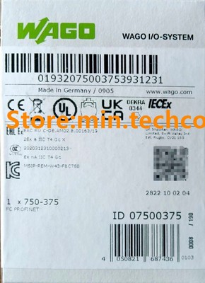 New In Box WAGO 750-375 PROFINET IO Fieldbus Adapter PLC Module 750-375 ...