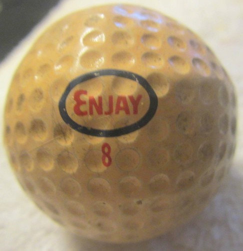 1 Enjay Chemical CO rubber,fiber, logo Golf Ball,display piece rare ...