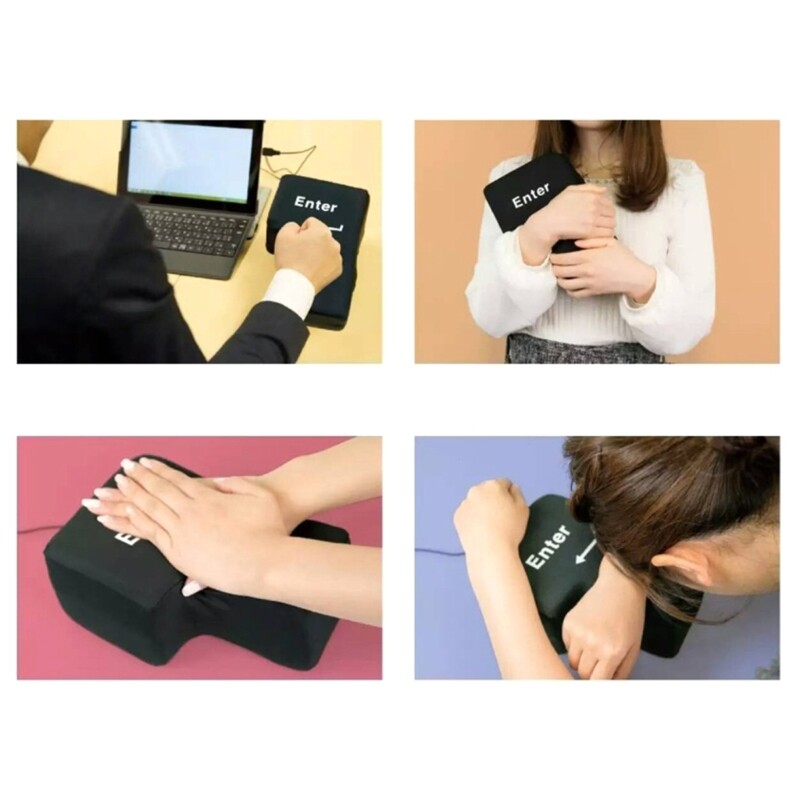 Big Enter Key Pillow Button Usb Huge Enter Stress Reliever Cushion Gift ...