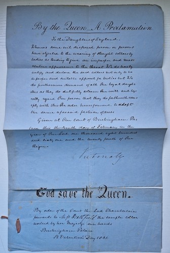 Queen Victoria Signed Proclamation On Women's Clothes | eBay