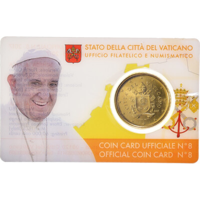 [#1147152] Cité du Vatican, 50 Euro Cent, 2017, Rome, Coin card n°8.FDC ...