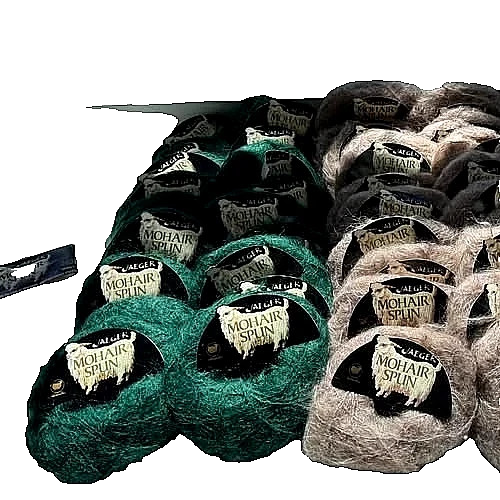 Vintage Jaeger Mohair spun lot of 5 x 25 g Yarn green | eBay