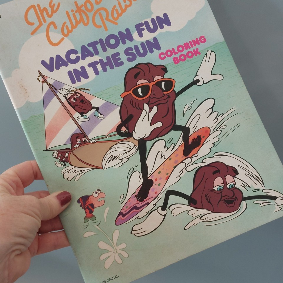 Lot of 3 Vintage 1988 The California Raisins Coloring Books Uncolored ...