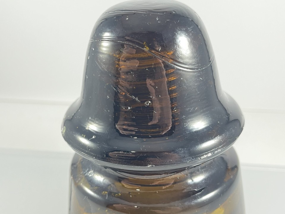 CD 162 PRETTY BROWN AMBER HEMINGRAY NO. 19 SDP GLASS INSULATOR | eBay