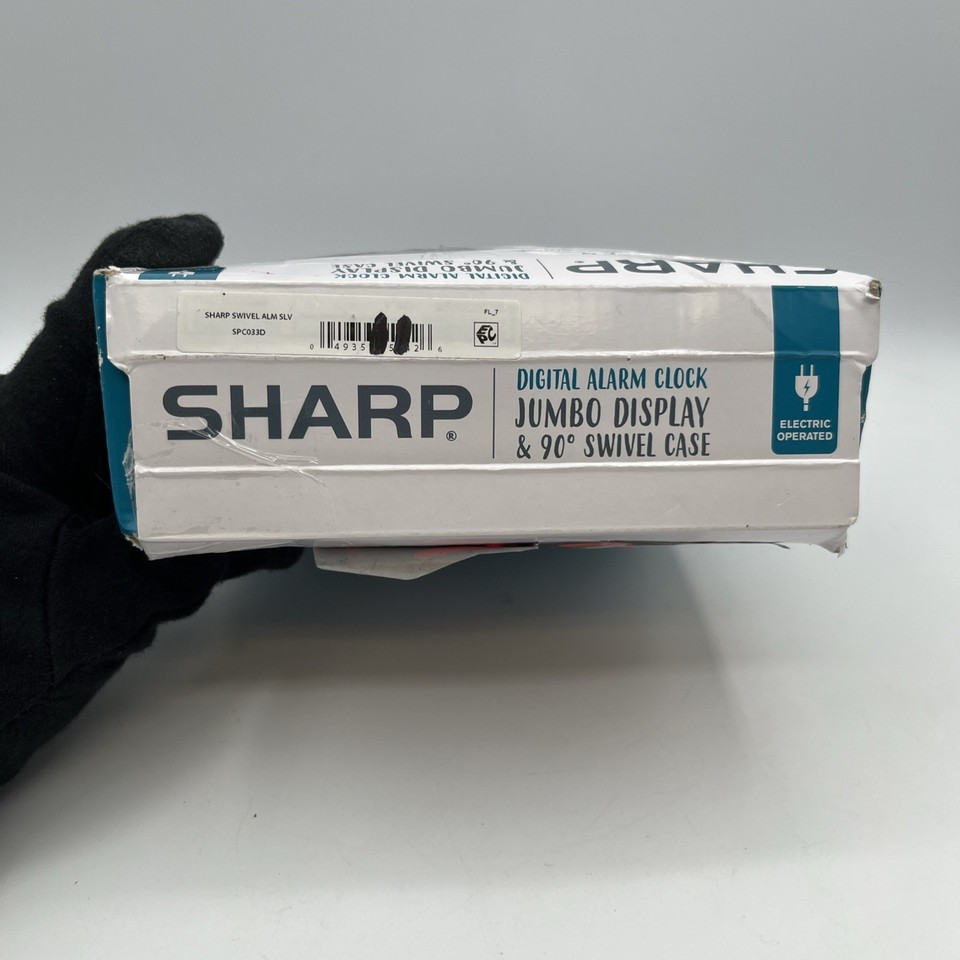 Sharp LED Digital Alarm Clock – Swivel Base - Jumbo Display D0906307 | eBay