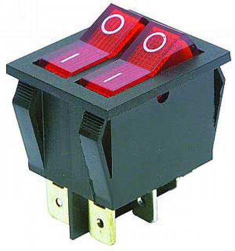 Doppel Wippschalter 2x EIN / AUS RS-2101-1C3 mit roter Wippen | eBay