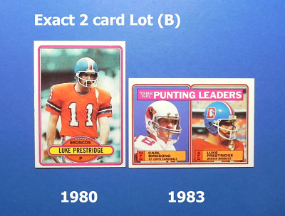 Luke Prestridge 1980-1983 Topps Exact 2 Card Lot (B) #s 427-207 | eBay