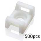500 Pack 13mm Cable Tie Mount Base Saddle Type Screw Wire Bundle Holder ...