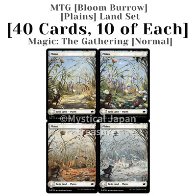 MTG [Bloom Burrow] [Plains] Land Set [40 Cards, 10 of Each] Magic: The ...