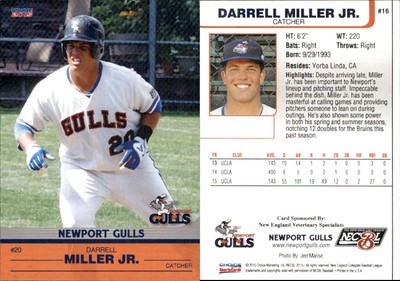 Darrell Miller Jr. 2015 Choice Newport Gulls #16 RC FREE SHIP ...