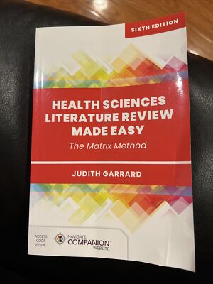 Health Sciences Literature Review Made Easy by Judith Garrard Paperback ...