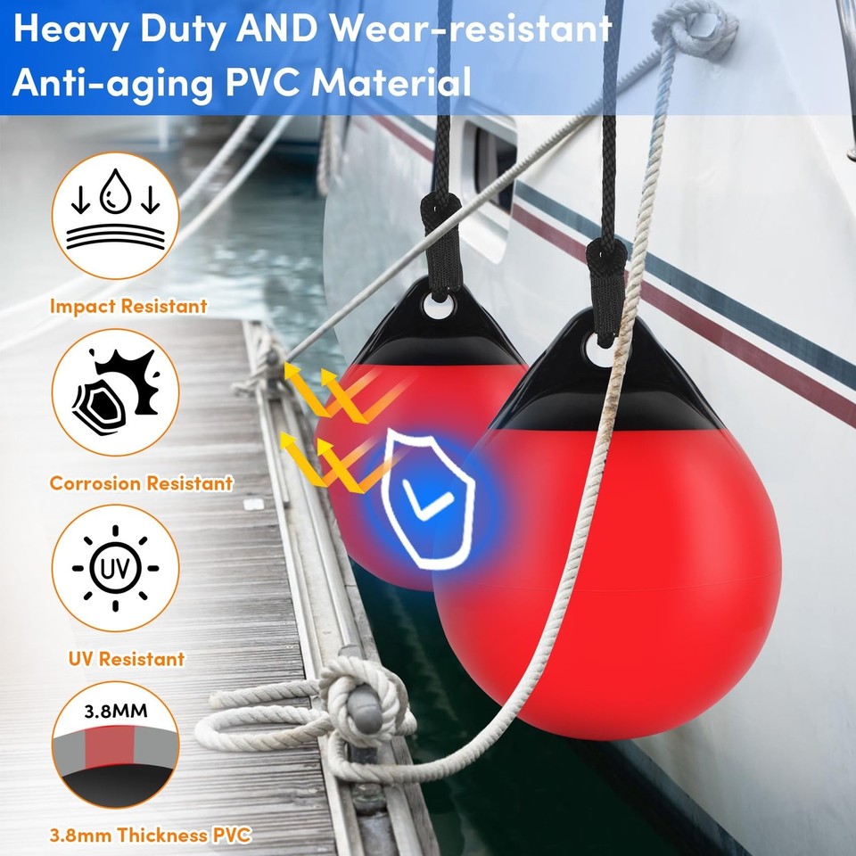 10/12/15 inch Boat Buoy Balls Anchor Buoy Float Round Boat Fenders ...