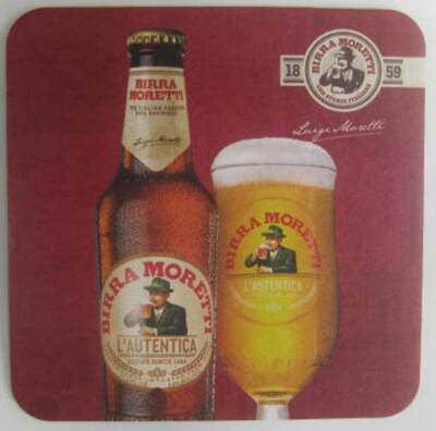BIRRA MORETTI Beer COASTER, MAT, Italian for What Matters, ITALY ...