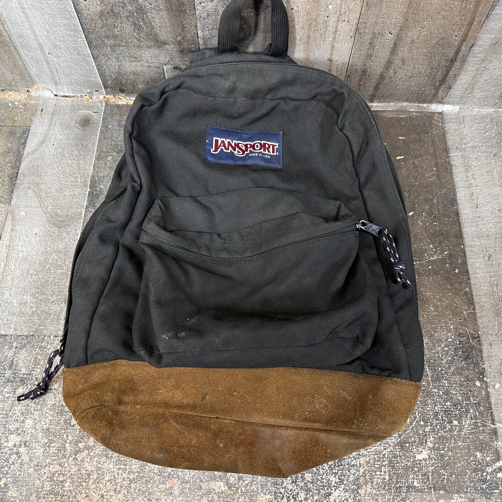 Vintage JANSPORT Originals Pack Suede Leather Bottom Backpack