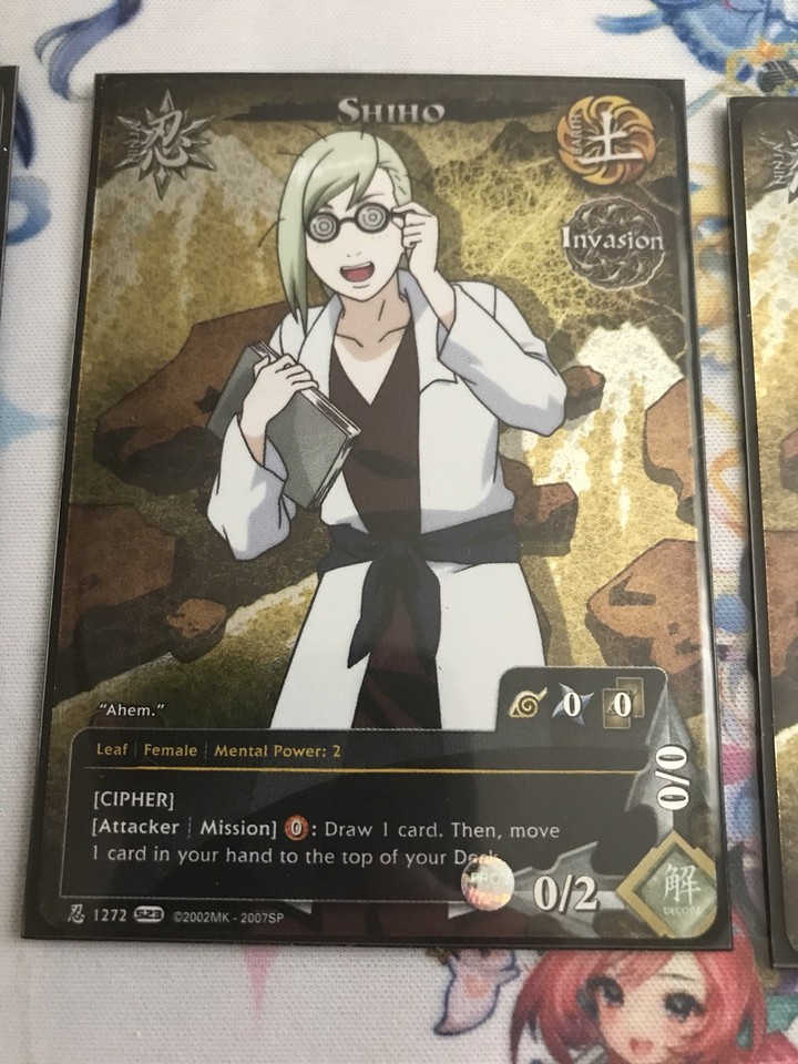 4X Shiho S23 1272 Promo Prerelease Naruto Shippuden Card Game Invasion ...
