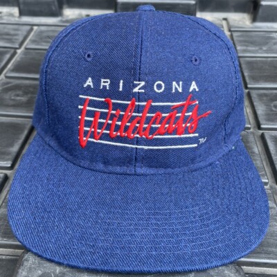 Vintage 90s Arizona Wildcats Youngan Bar Script Snapback Hat Cap Wool ...
