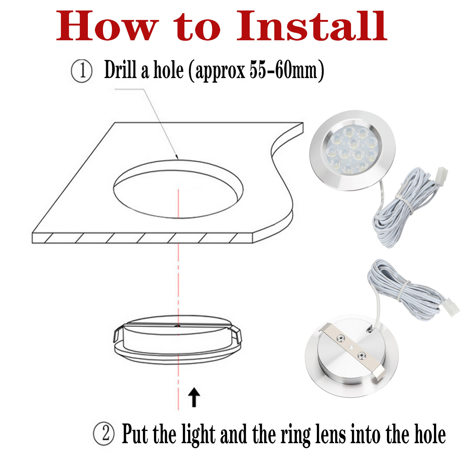 2/4/6/8/10X Interior LED Spot Light 12V Downlight For Camper Caravan ...