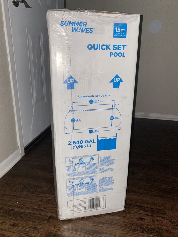 Summer Waves 15ft x 36in Quick Set Inflatable Above Ground Swimming ...