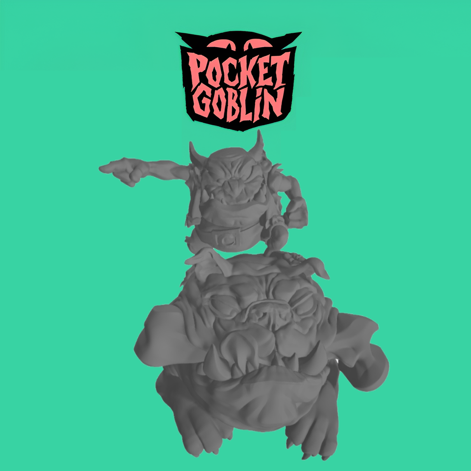 Pocket Goblin Doglin Riders, 28mm Fantasy Miniatures for DnD Tabletop ...